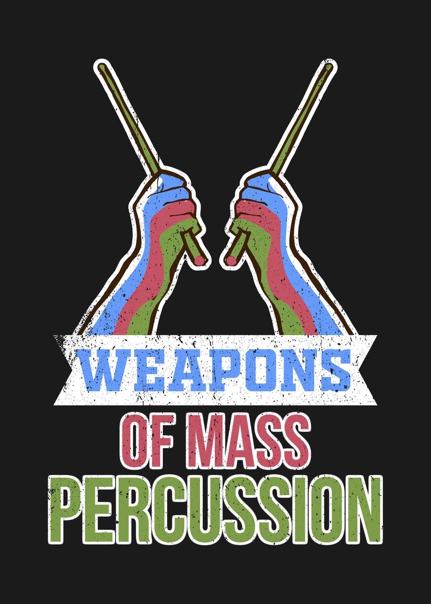 'DRUMSTICKS FUNNY' Poster, picture, metal print, paint by PosterWorld ...