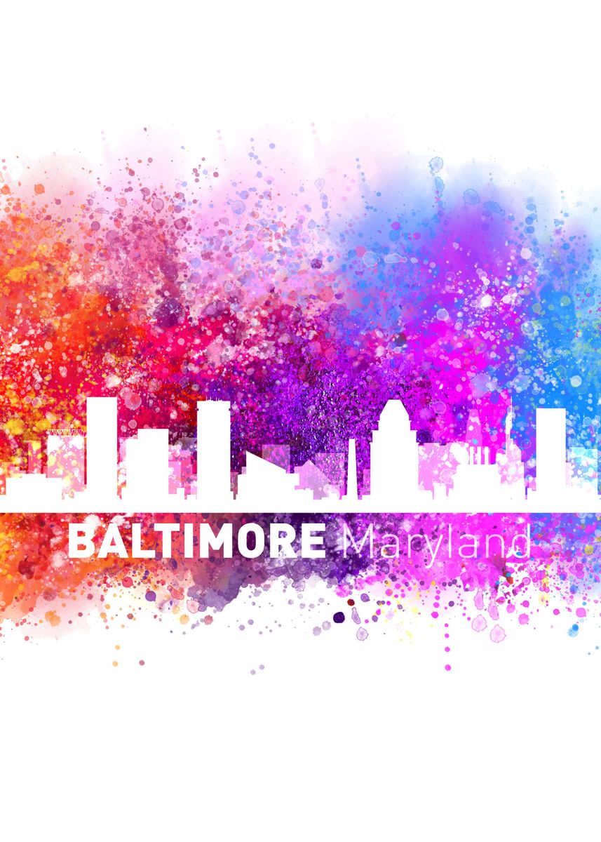'baltimore' Poster, picture, metal print, paint by Project X Project X ...
