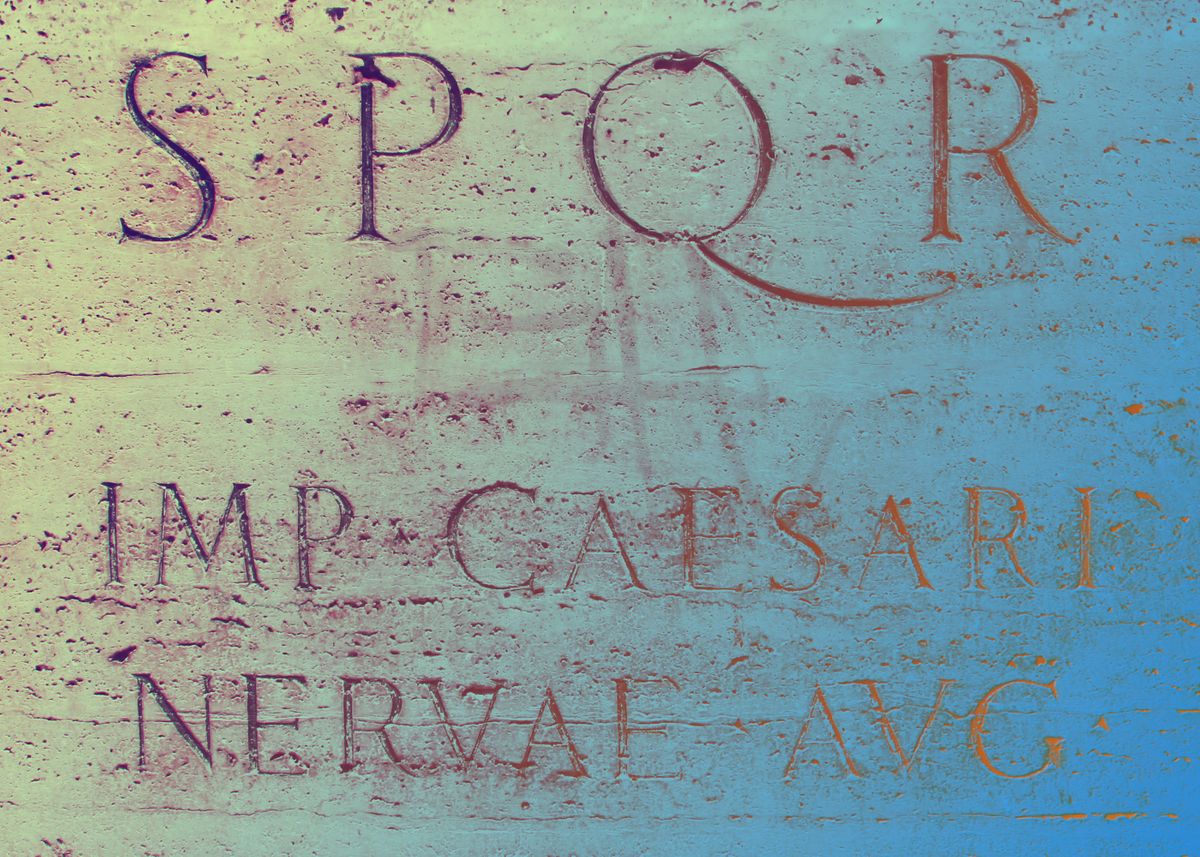 'SPQR Sign in Rome' Poster by Scar Design | Displate