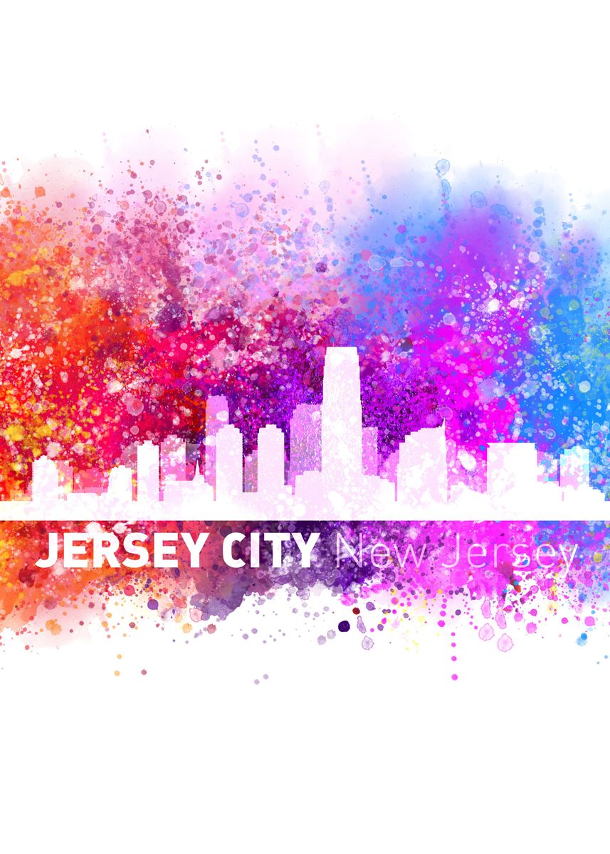 'jersey city' Poster, picture, metal print, paint by Project X Project ...