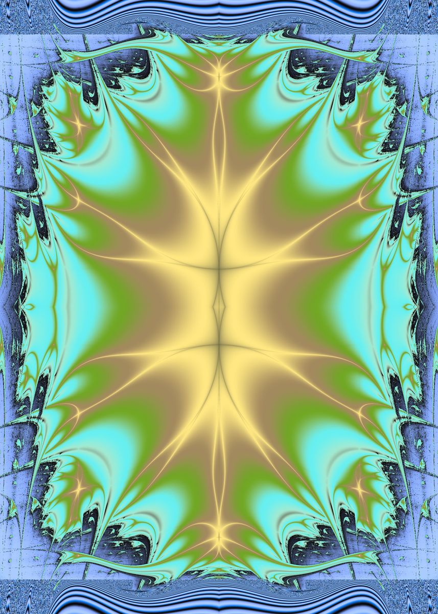 'Fractal Form N' Poster, picture, metal print, paint by Emily Pigou Art ...