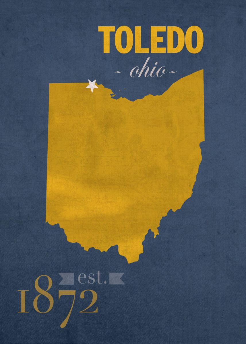 'University of Toledo' Poster, picture, metal print, paint by Design ...