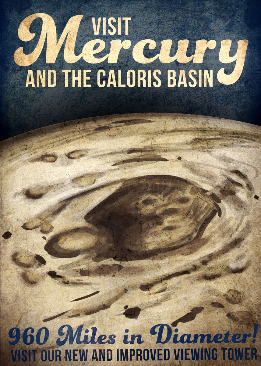 'Visit Mercury' Poster, picture, metal print, paint by Lynx Art ...