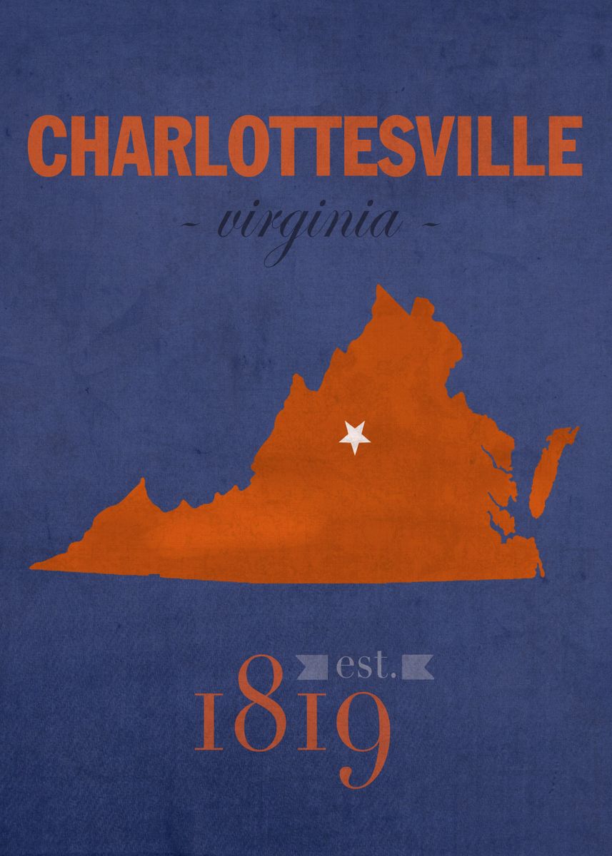 'University of Virginia UVA' Poster, picture, metal print, paint by ...