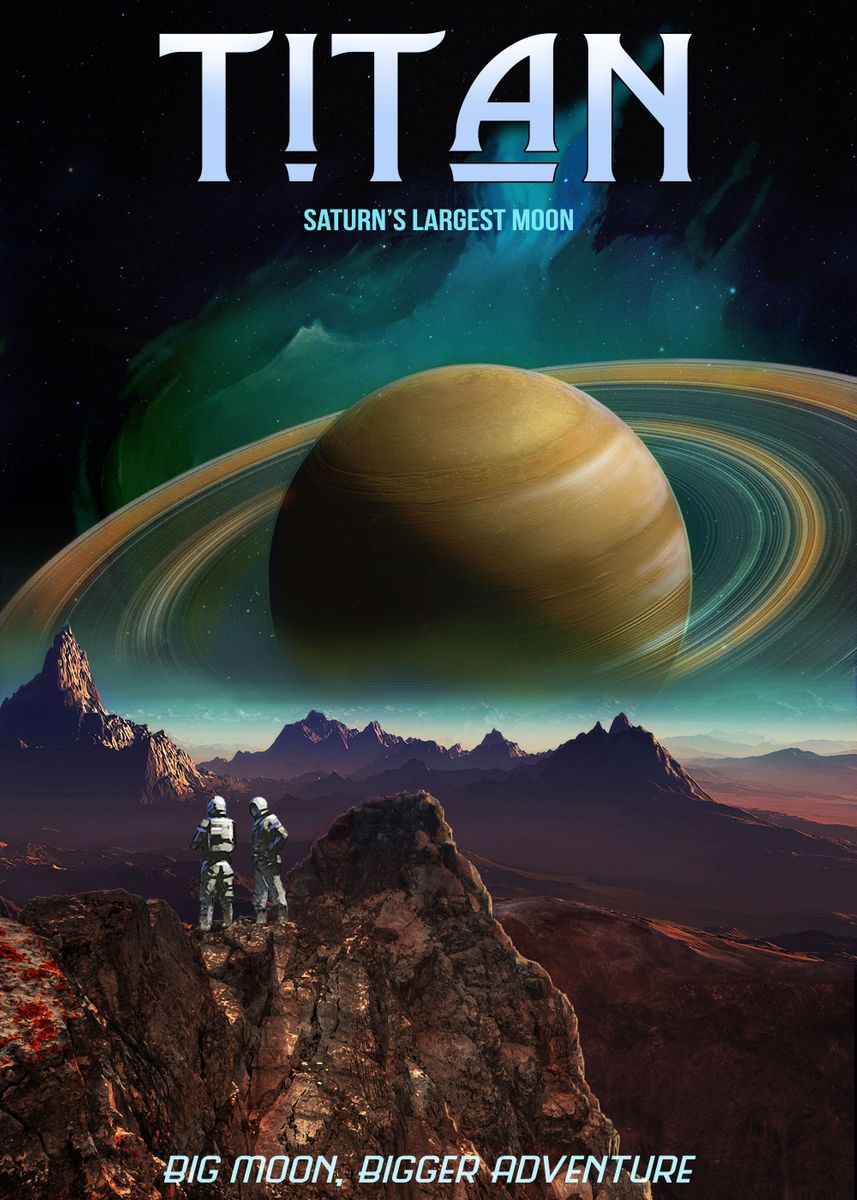 'Titan Space Travel' Poster, picture, metal print, paint by Lynx Art ...