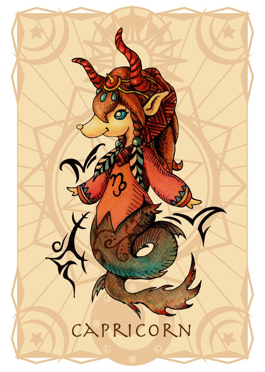 'Capricorn' Poster by Wing Ming Tze | Displate