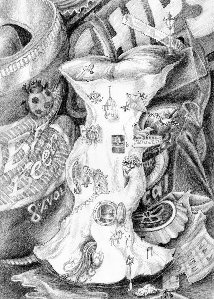 'Apple cob' Poster, picture, metal print, paint by Peel | Displate