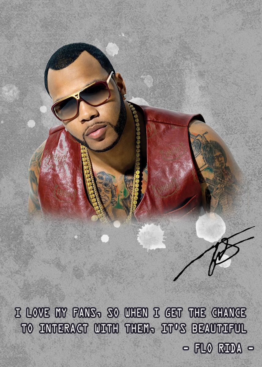 'Flo Rida' Poster by Salinas Cox | Displate