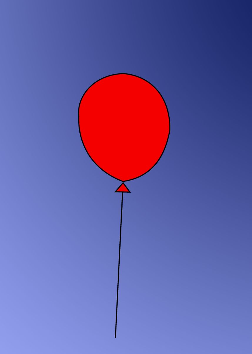 'RED BALLOON' Poster, picture, metal print, paint by Srishti Garg ...