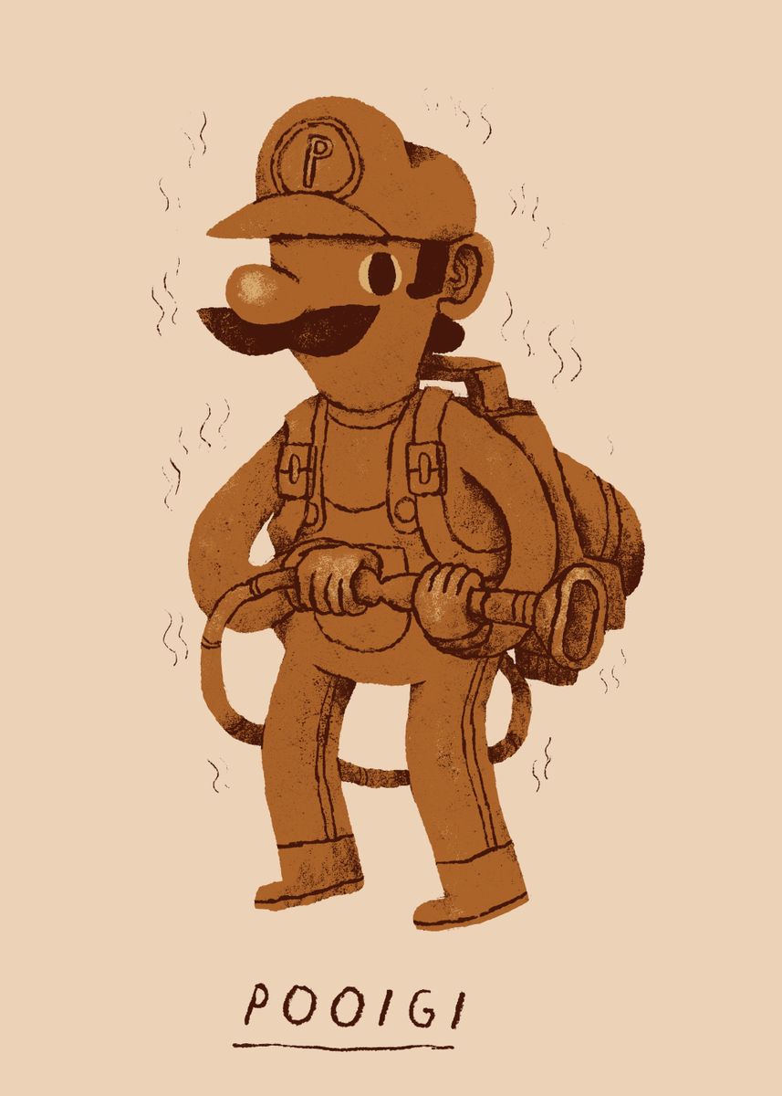 'pooigi' Poster, picture, metal print, paint by Louis roskosch | Displate