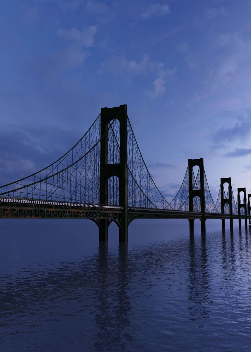 'The Bridge' Poster, picture, metal print, paint by Aivaras Grauzinis ...