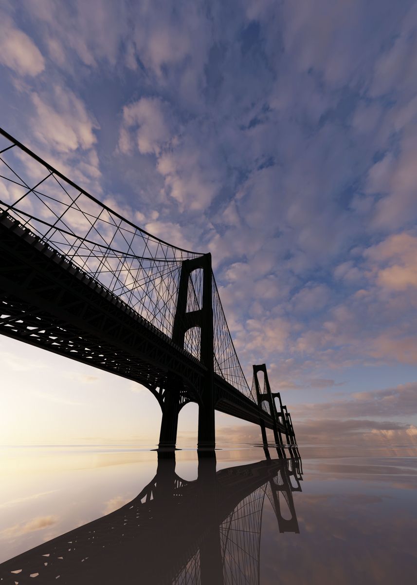 'The Bridge' Poster, picture, metal print, paint by Aivaras Grauzinis ...