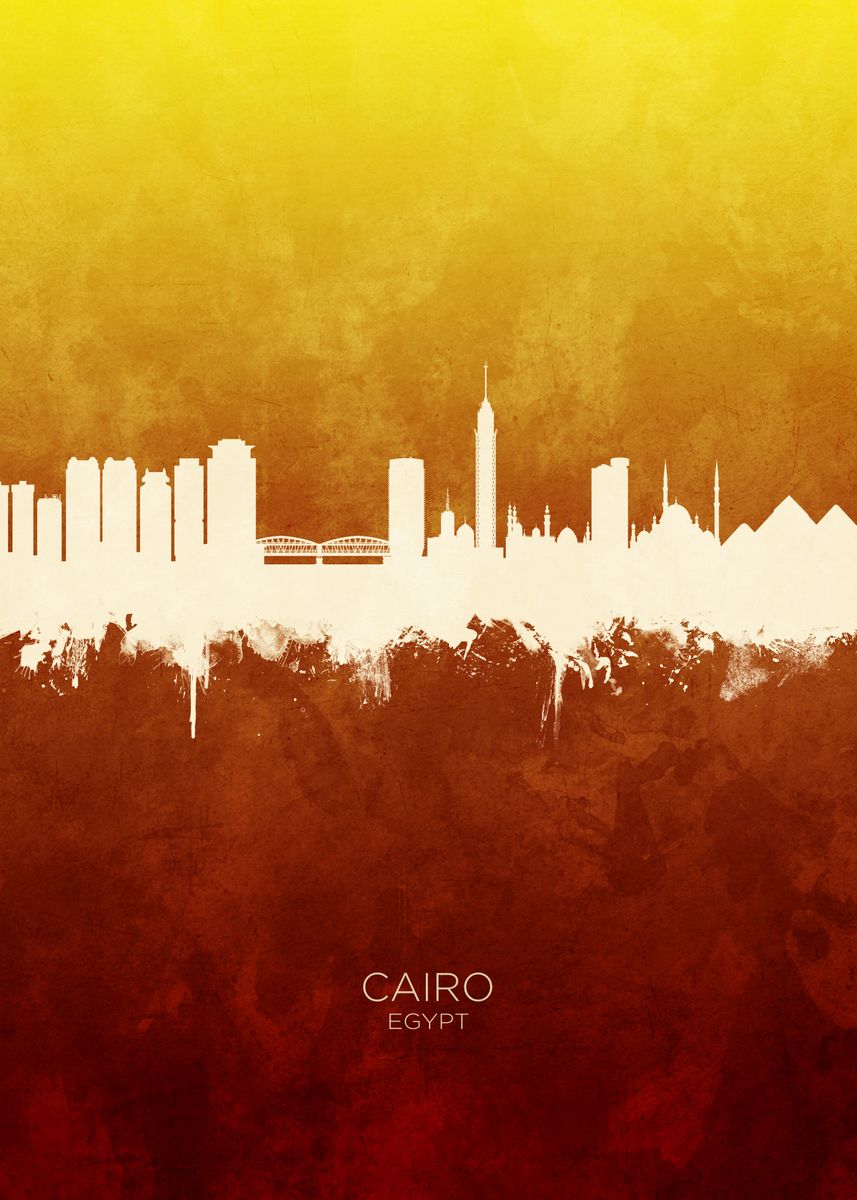 Cairo Egypt Skyline' Poster by Michael Tompsett | Displate