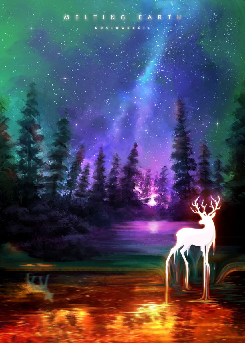 'Melting Earth' Poster by KucingKecil Sofia | Displate