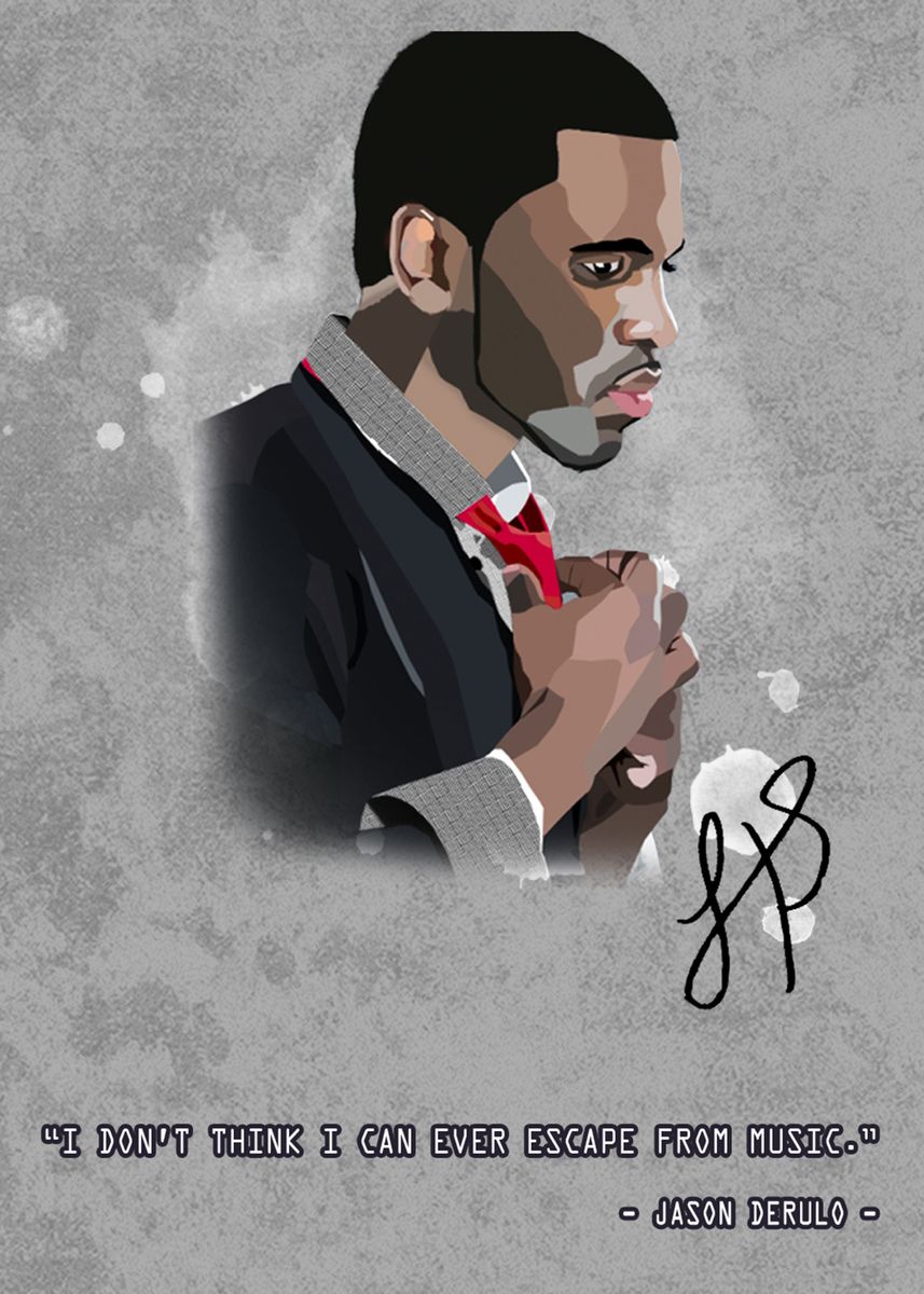 'Jason Derulo Canvas' Poster, picture, metal print, paint by Salinas ...