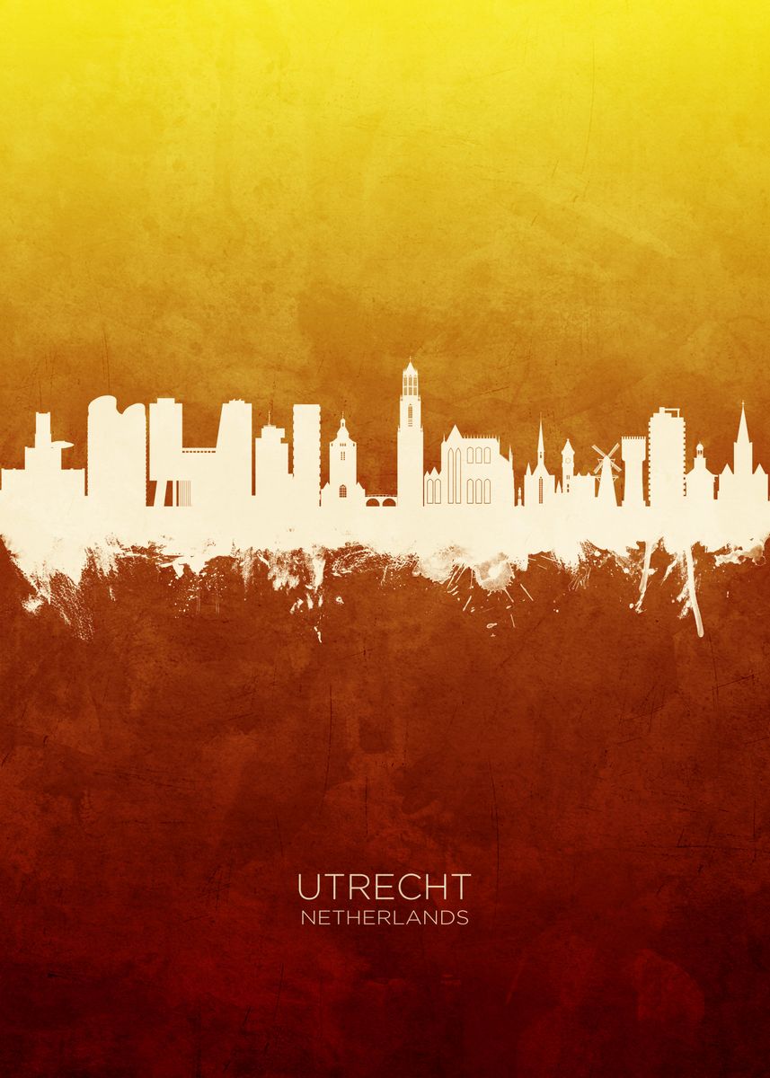 'Utrecht Skyline' Poster by Michael Tompsett | Displate