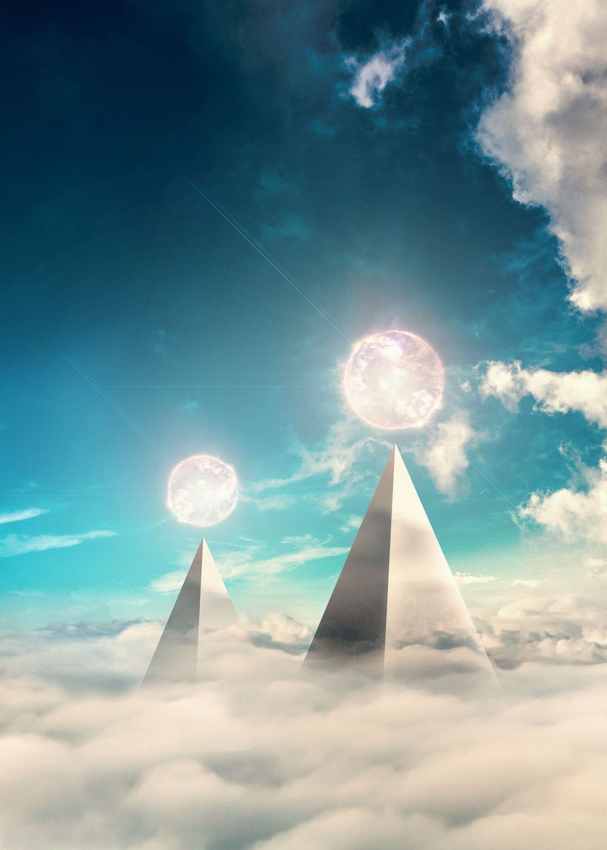 'Twin Lights' Poster, picture, metal print, paint by David Cole | Displate