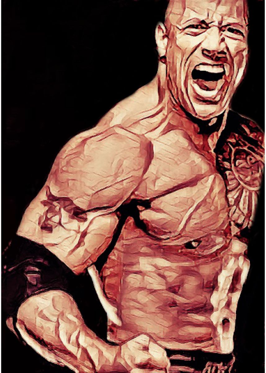'The Rock' Poster, picture, metal print, paint by Bintang Studio | Displate