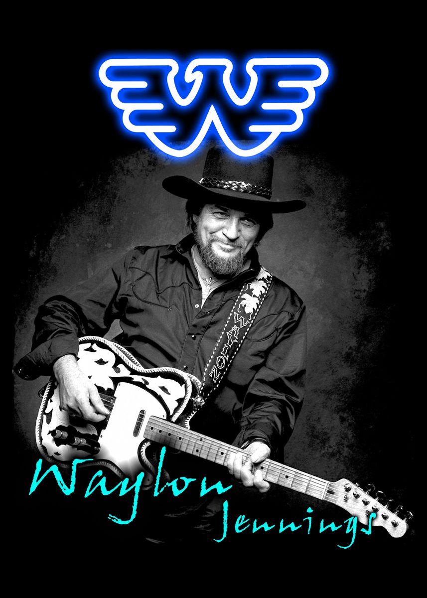 'Waylon Jennings Country' Poster, picture, metal print, paint by dhana ...