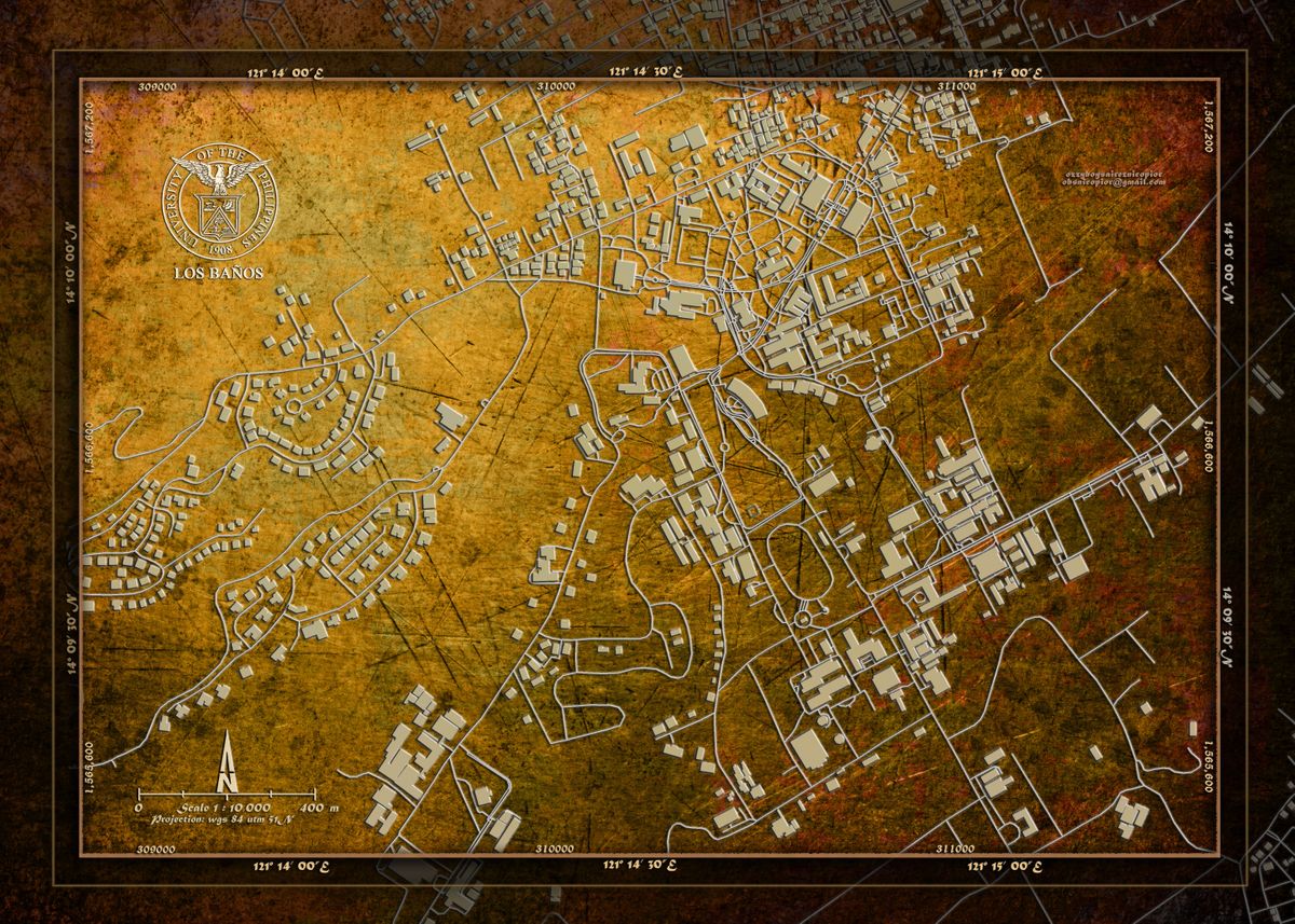 'UPLB Vintage Street Map' Poster by OzzyBoy Nicopior | Displate