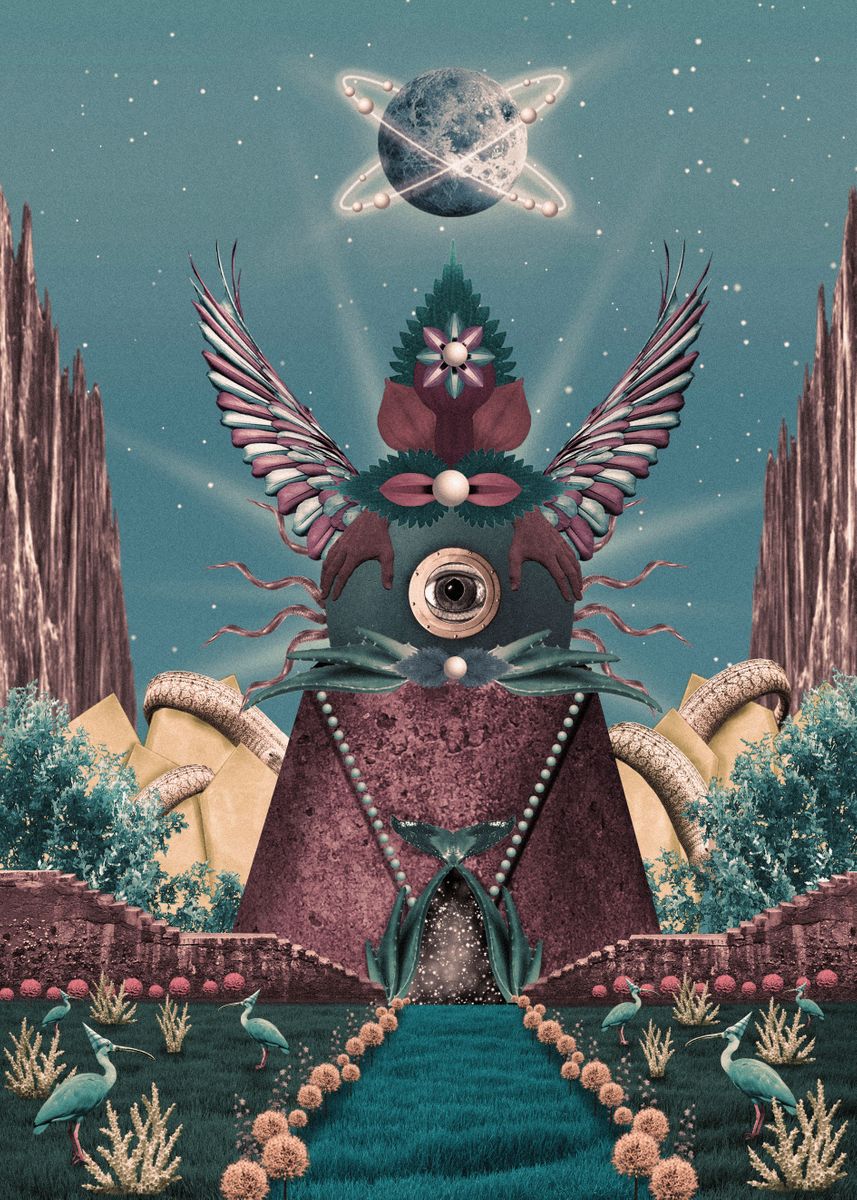 'Alien Totem' Poster, picture, metal print, paint by divangrafico ...