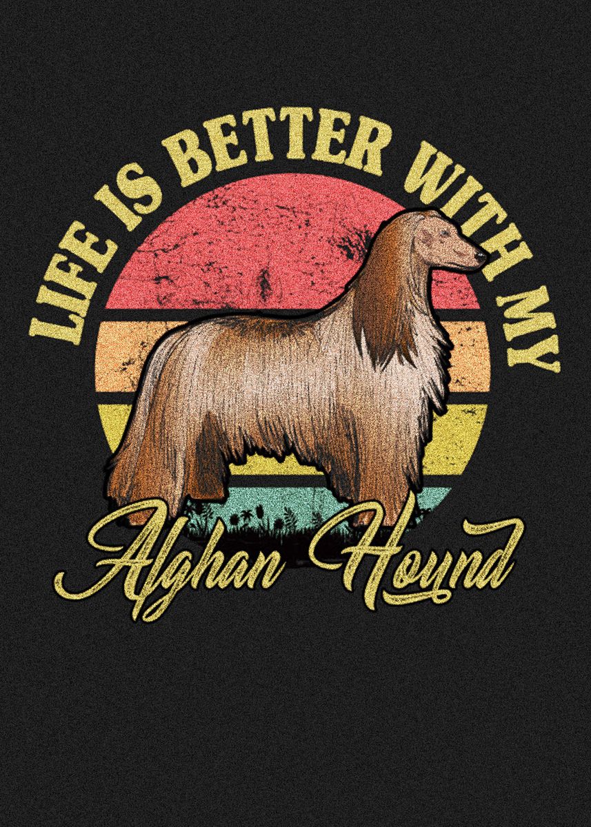 'Alghan hound 1' Poster, picture, metal print, paint by Abc Def | Displate