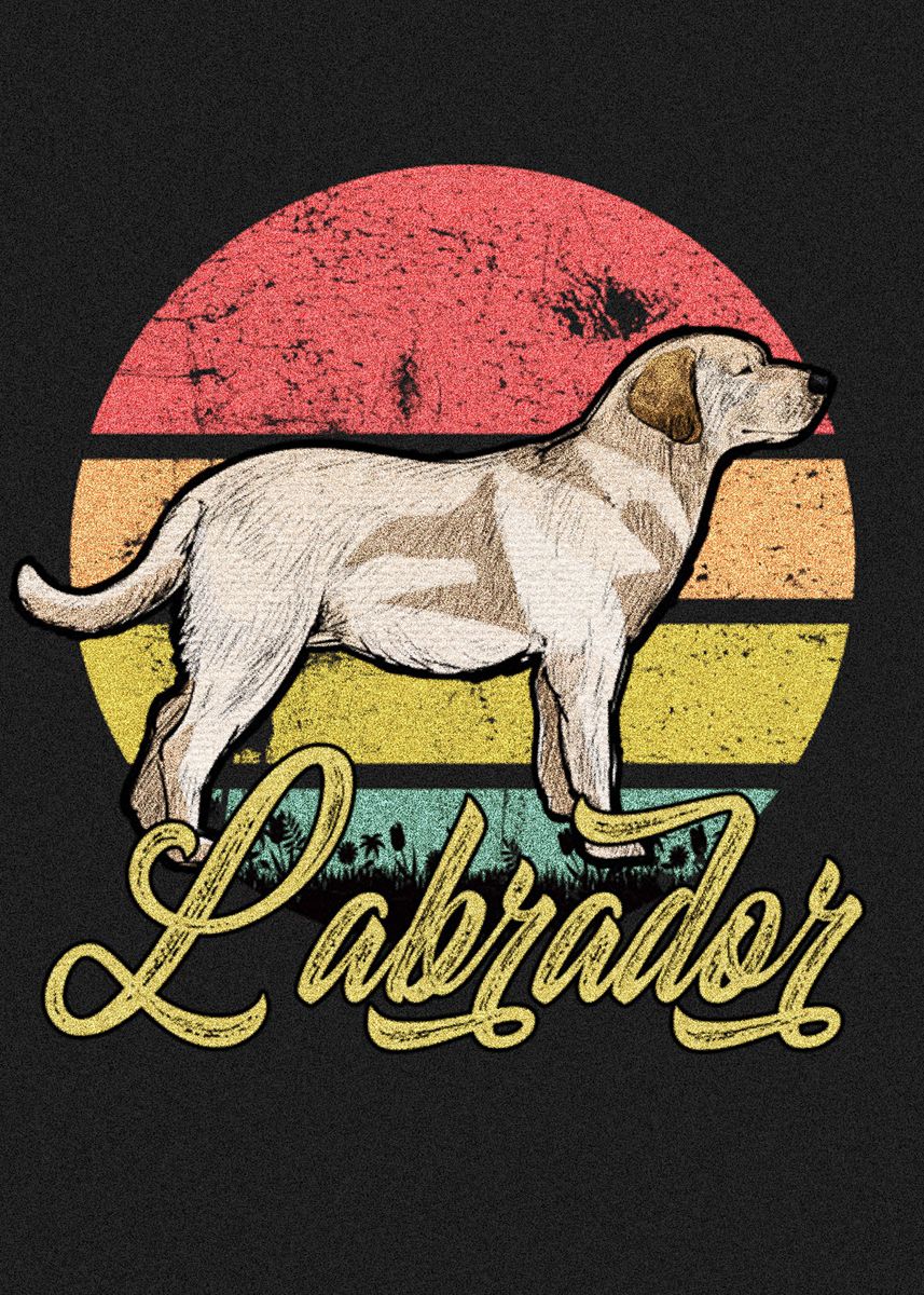'Labrador' Poster, picture, metal print, paint by Abc Def | Displate