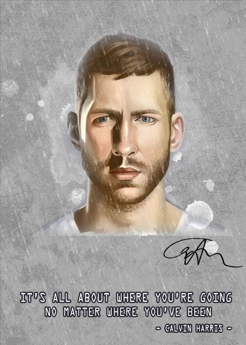 'Calvin Harris Canvas' Poster, picture, metal print, paint by Salinas ...