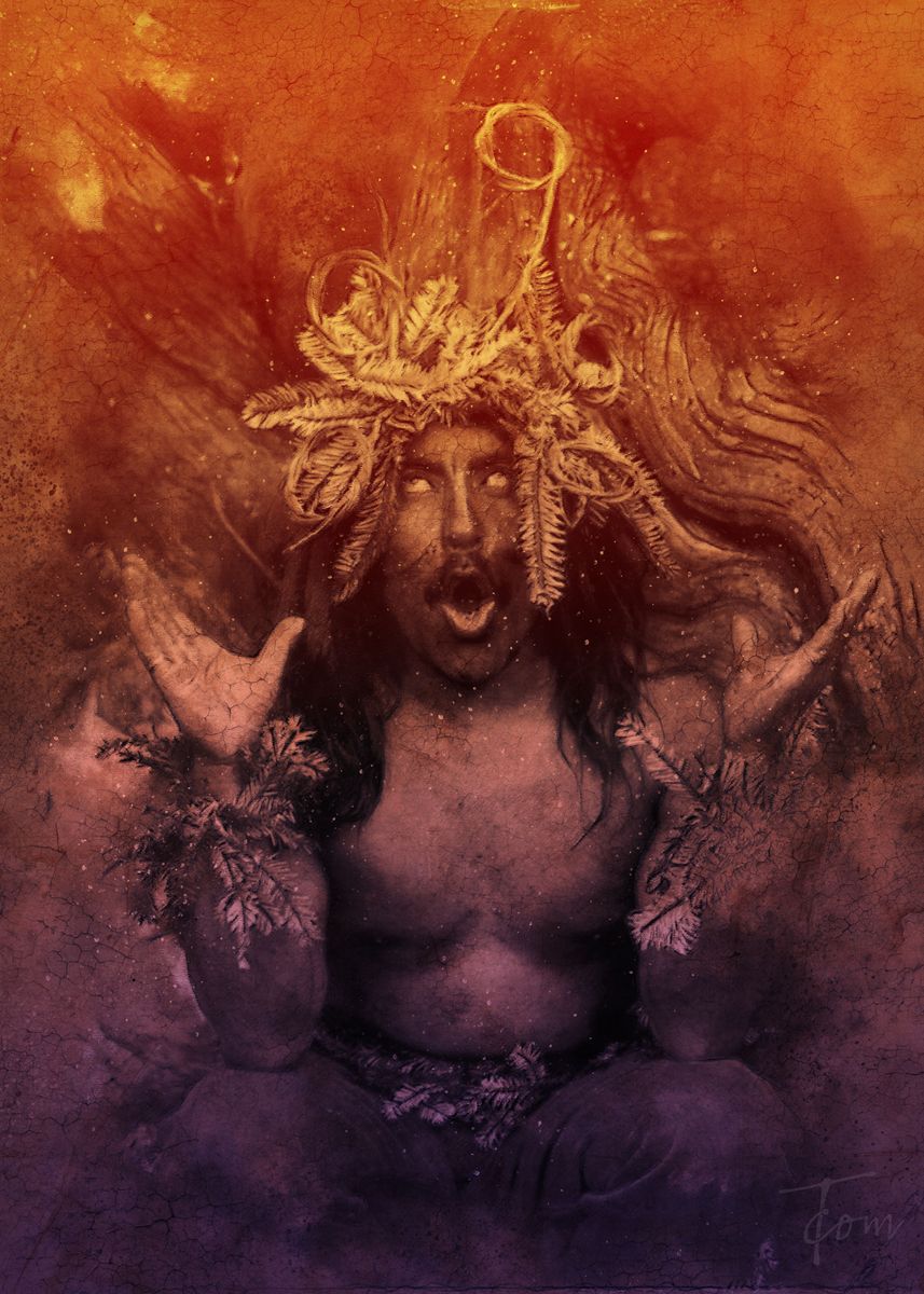 'Hamatsa shaman' Poster, picture, metal print, paint by Petra ...