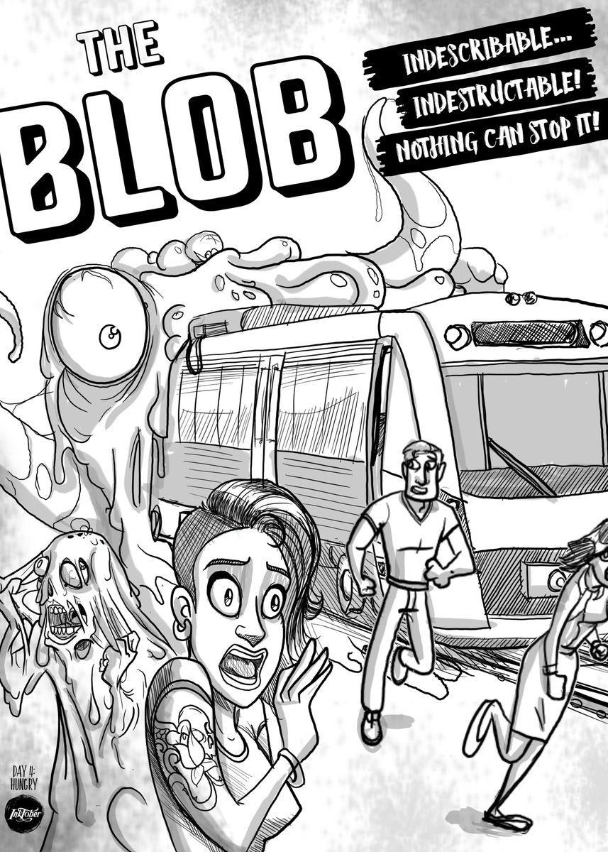 'The blob' Poster, picture, metal print, paint by Aaron Morse | Displate