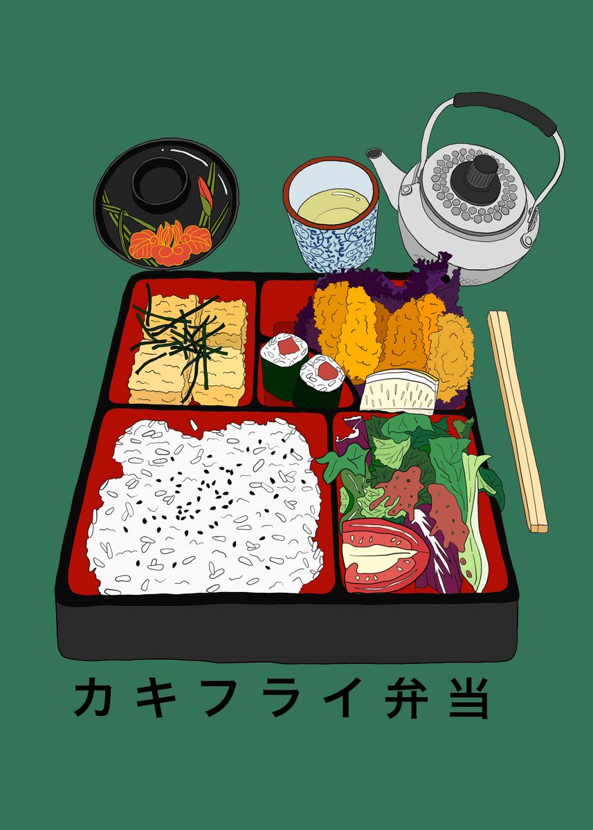 'Oyster Bento Box' Poster, picture, metal print, paint by ...
