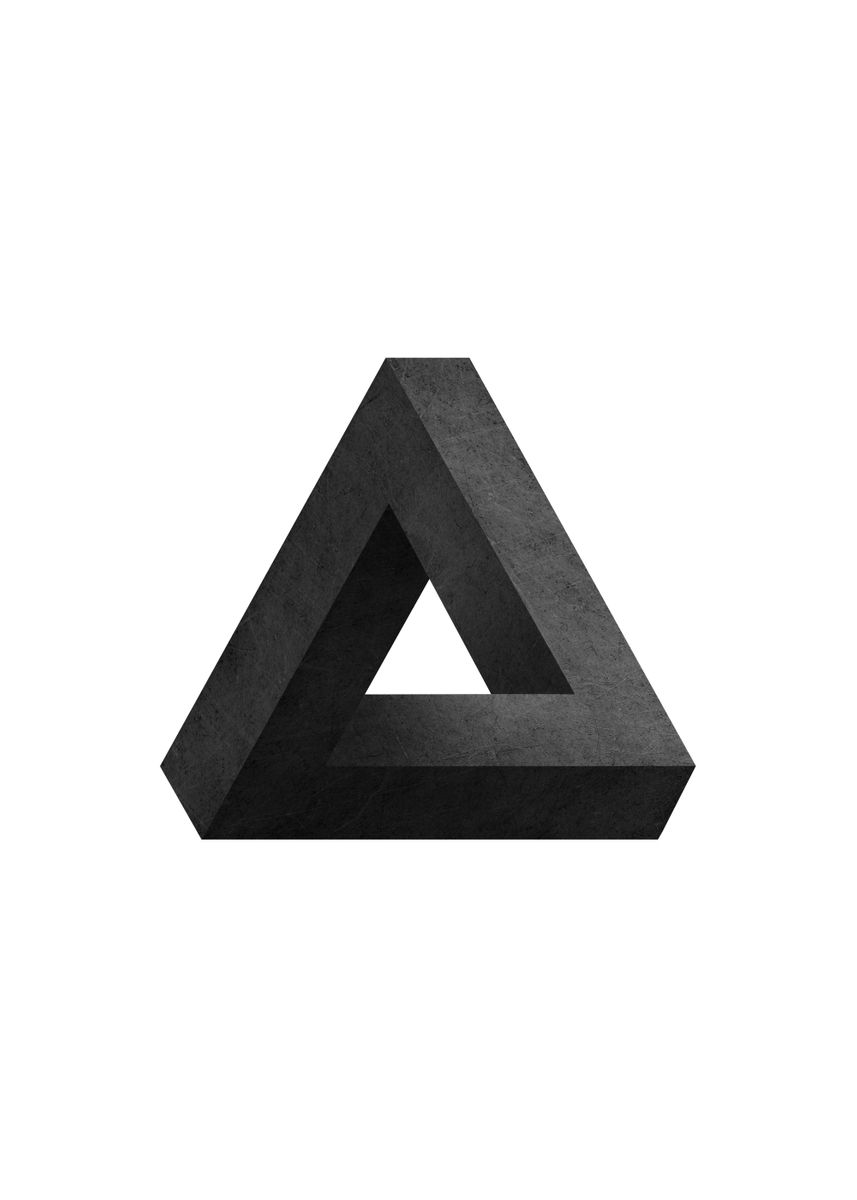 'Penrose Triangle' Poster, picture, metal print, paint by Ian Jamieson ...
