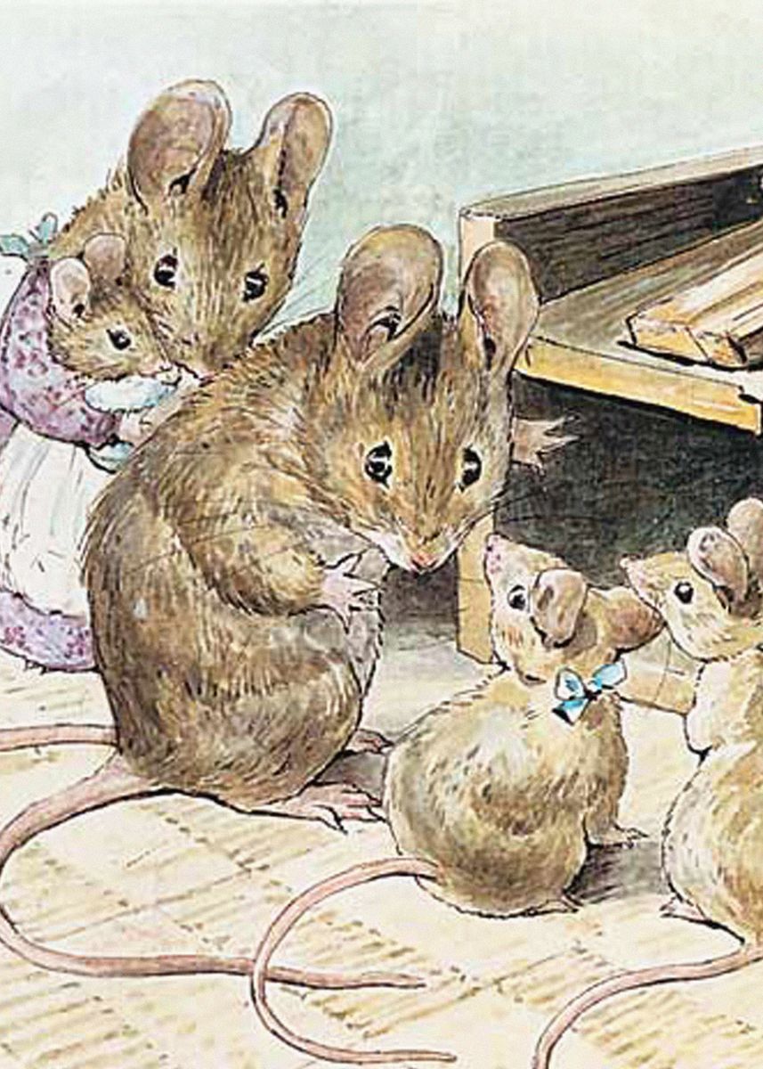 'A family of mice' Poster, picture, metal print, paint by Vintage ...