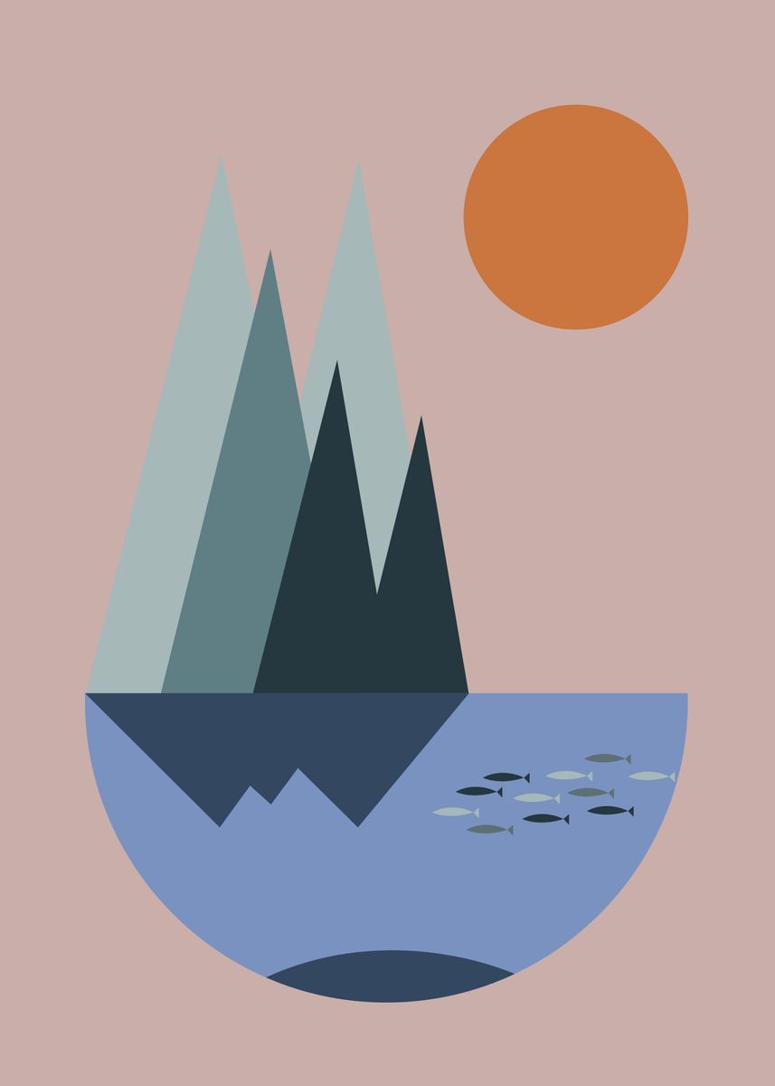 'landscape shape view' Poster, picture, metal print, paint by visIONAry ...