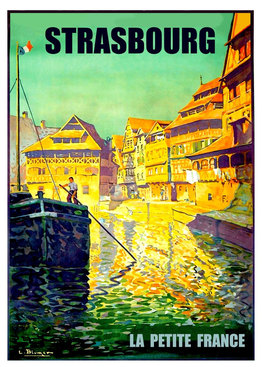 'Strasbourg' Poster, picture, metal print, paint by Long Shot | Displate