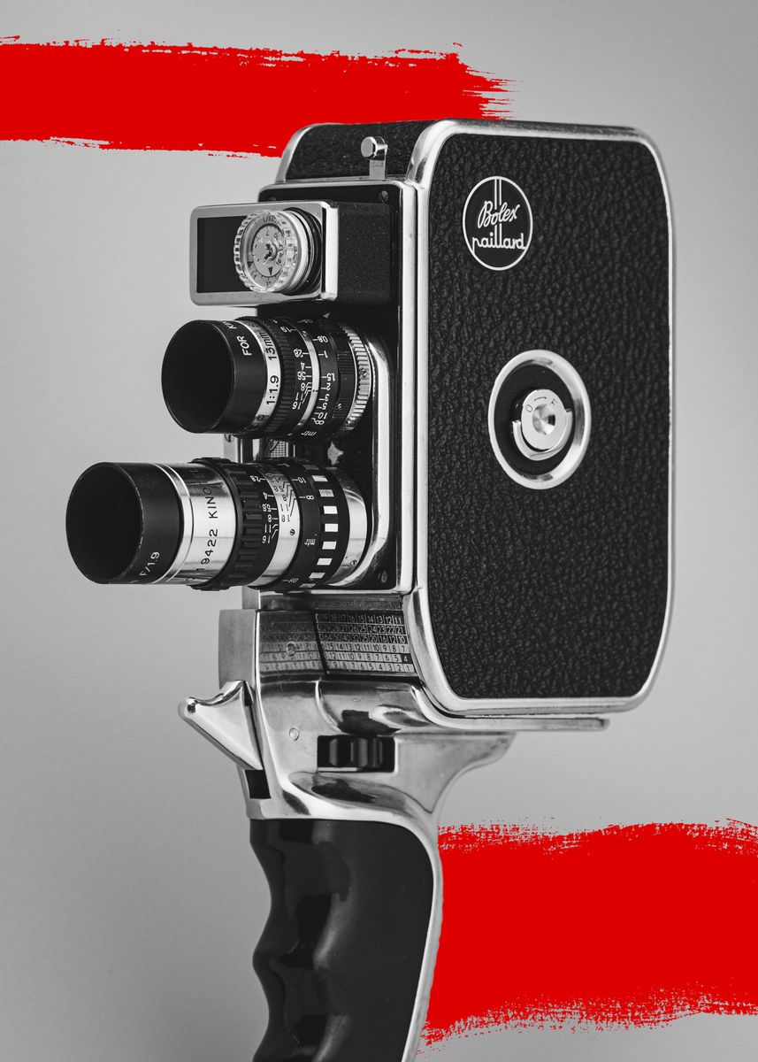 'BW Red Vintage Camera' Poster, picture, metal print, paint by Modi ...