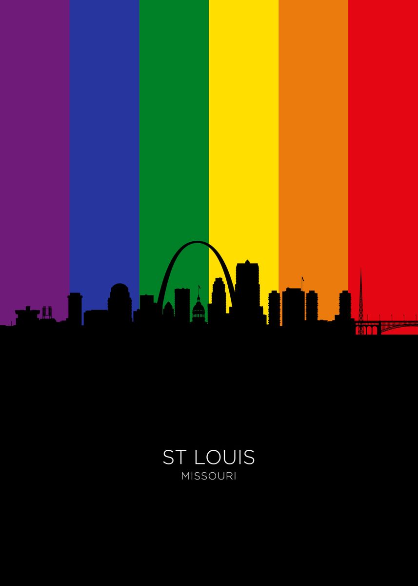'St Louis Missouri Skyline' Poster, picture, metal print, paint by ...