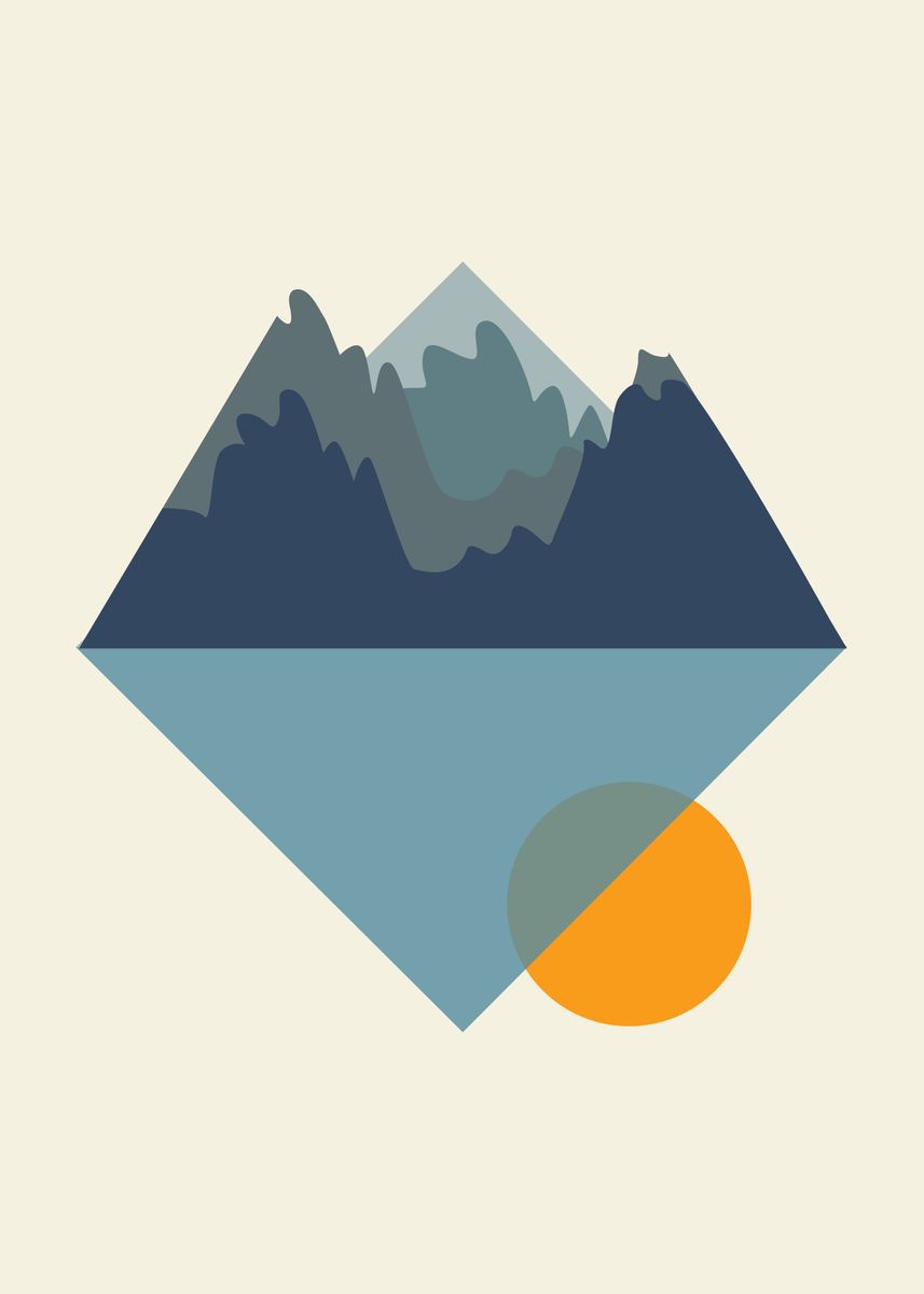 'landscape shape view ' Poster, picture, metal print, paint by ...