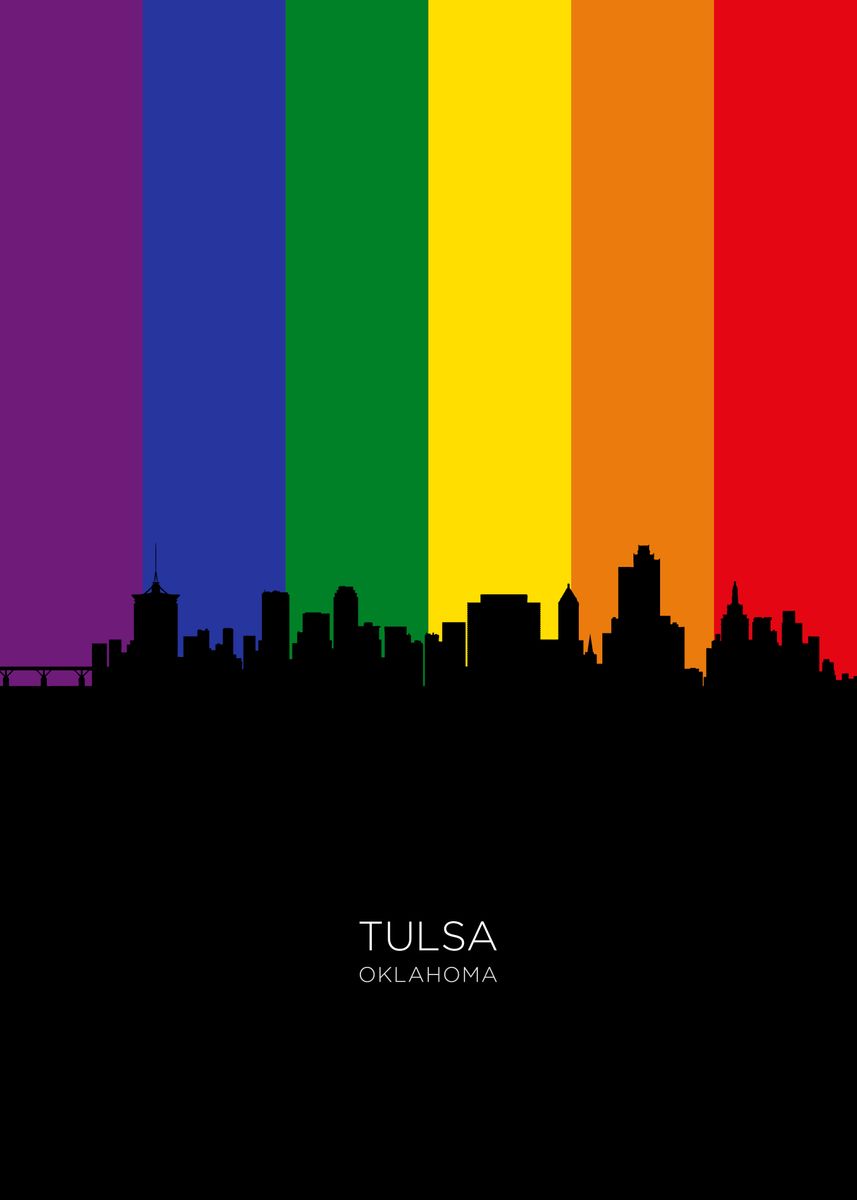 'Tulsa Oklahoma Skyline' Poster, picture, metal print, paint by Michael ...