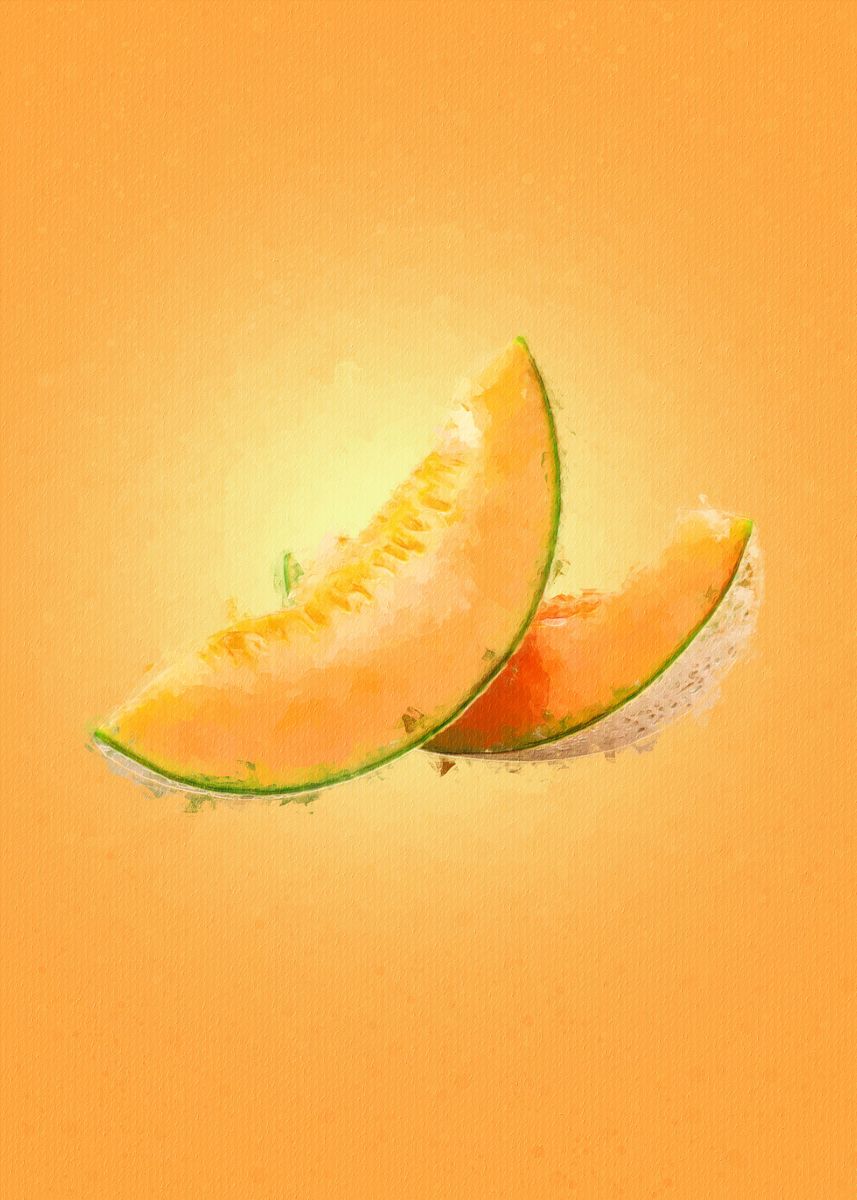 'Melon' Poster, picture, metal print, paint by Kitty Kit | Displate