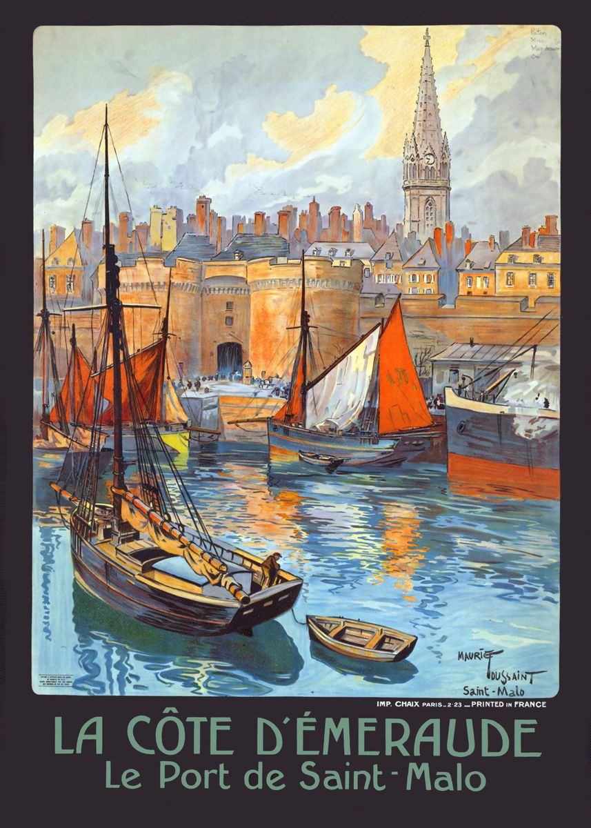 'La Cote de Emeraude' Poster, picture, metal print, paint by Long Shot ...