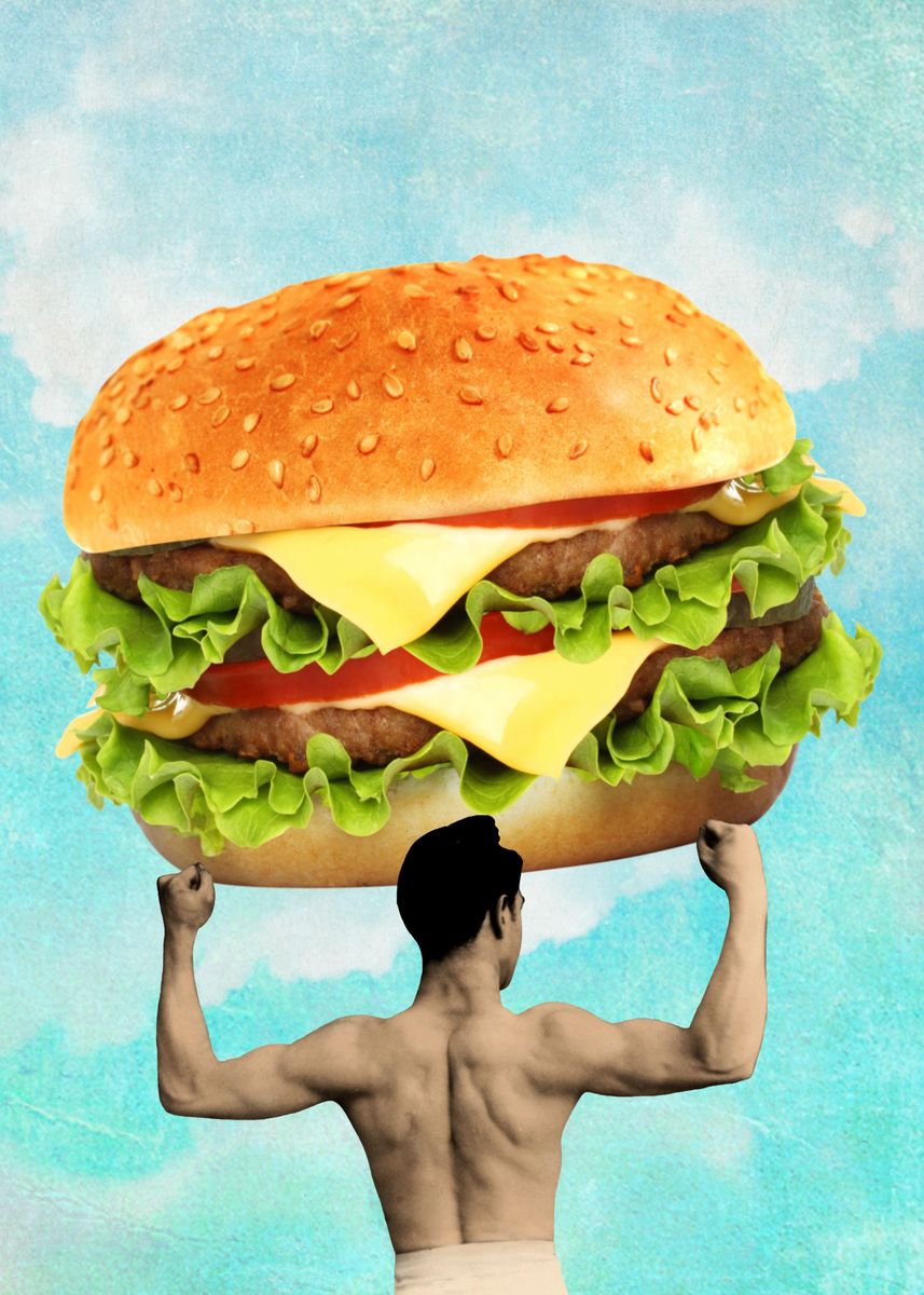 'Cheat day' Poster, picture, metal print, paint by Reeseas | Displate