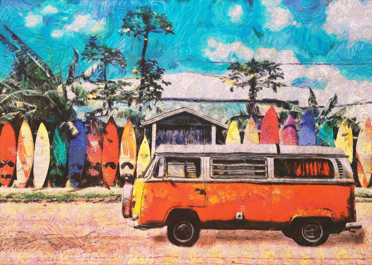 'Surf dreamer' Poster by cesare scarselletti | Displate