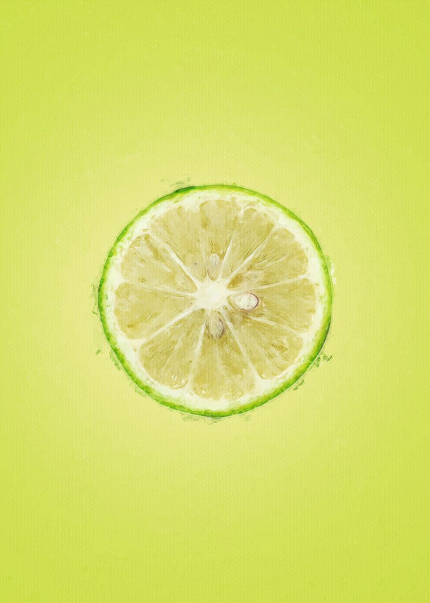 'Lime' Poster, picture, metal print, paint by Kitty Kit | Displate