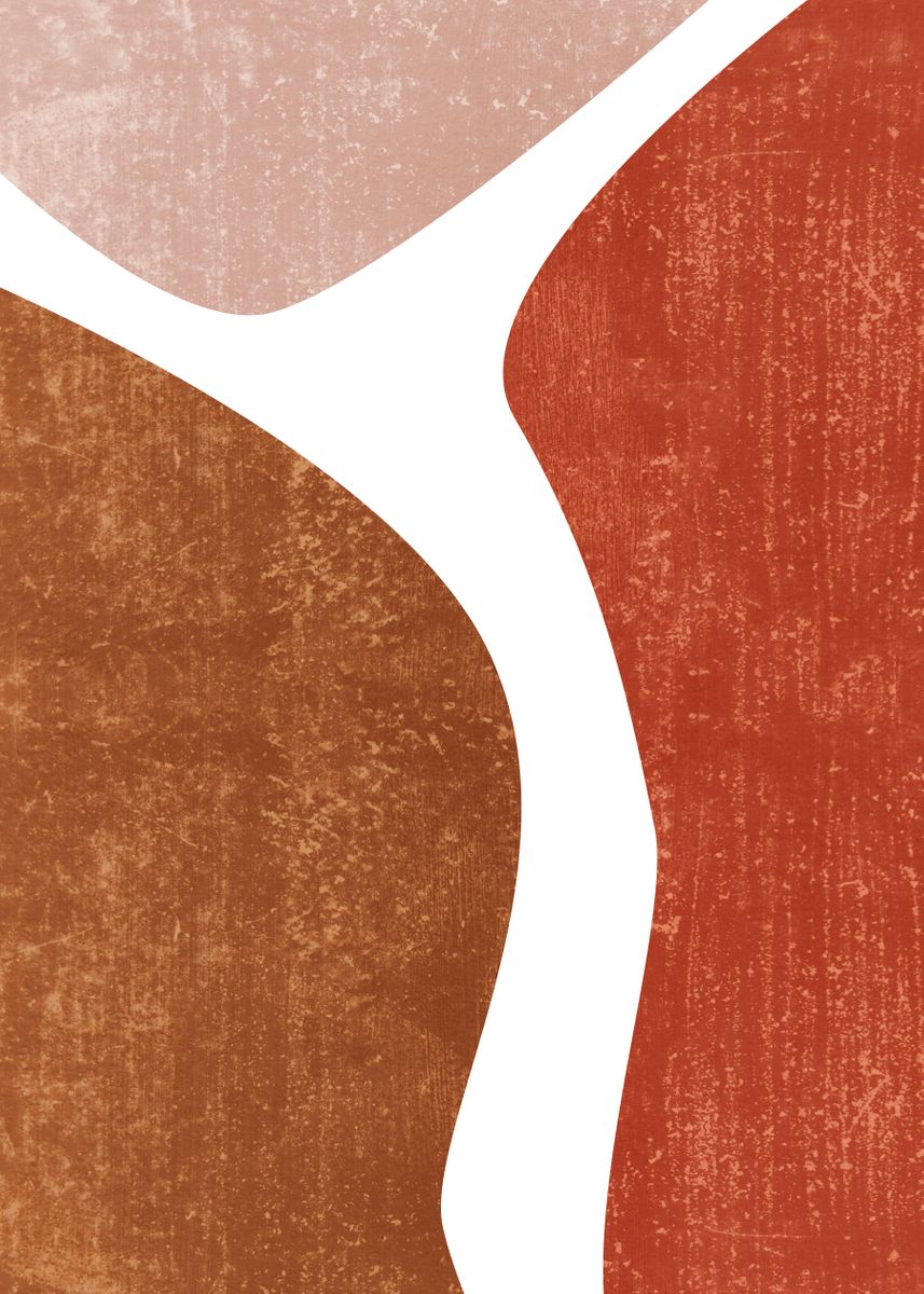 'Terracotta Abstract 02' Poster by Studio Grafiikka | Displate