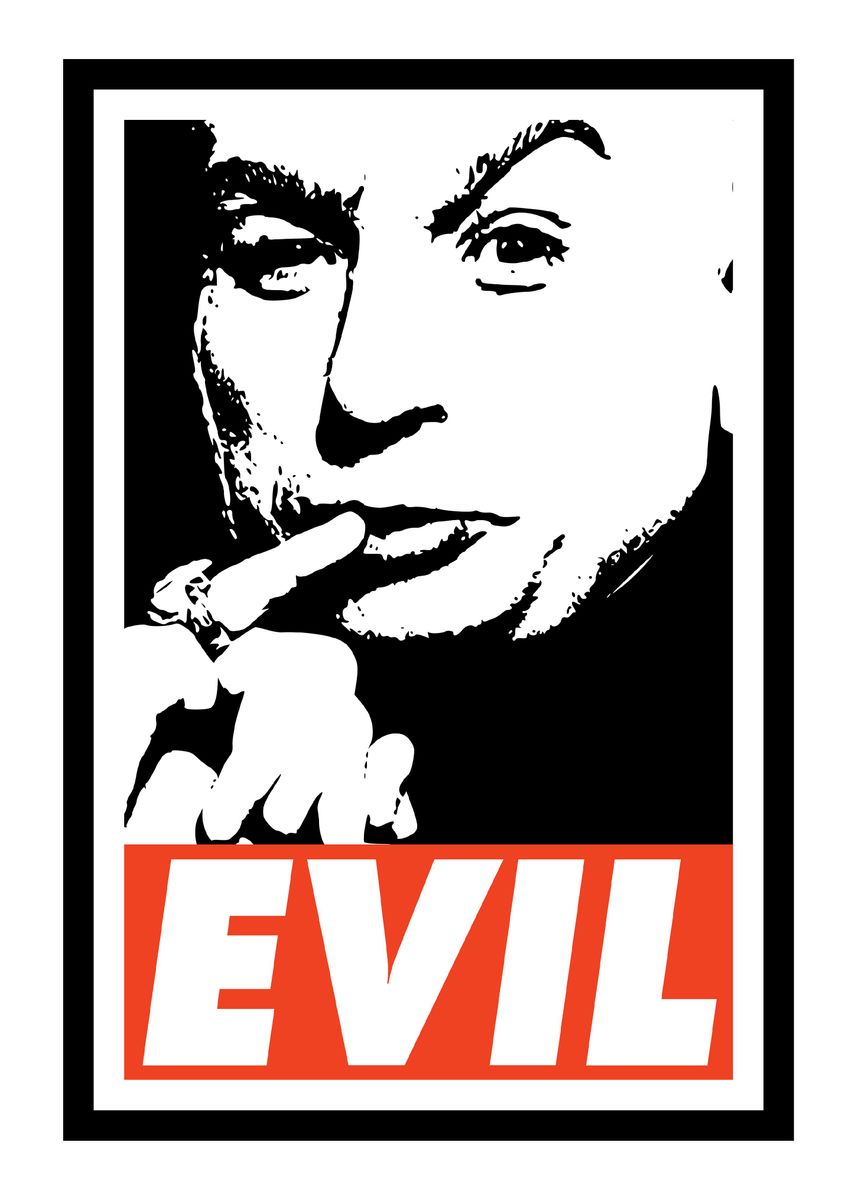 'Dr Evil ' Poster, picture, metal print, paint by Filip Hellman | Displate