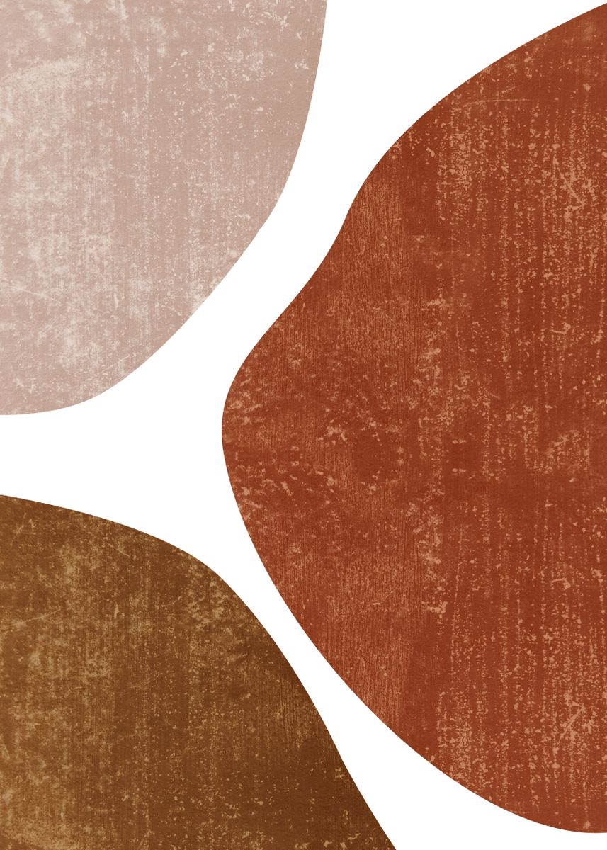 'Terracotta Abstract 01' Poster, picture, metal print, paint by Studio ...