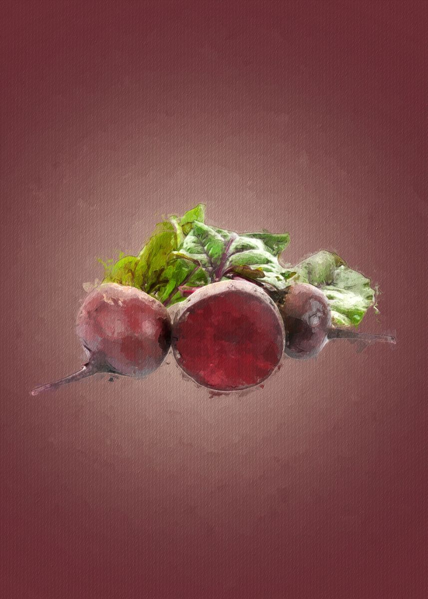 'Beetroot' Poster, picture, metal print, paint by Kitty Kit | Displate