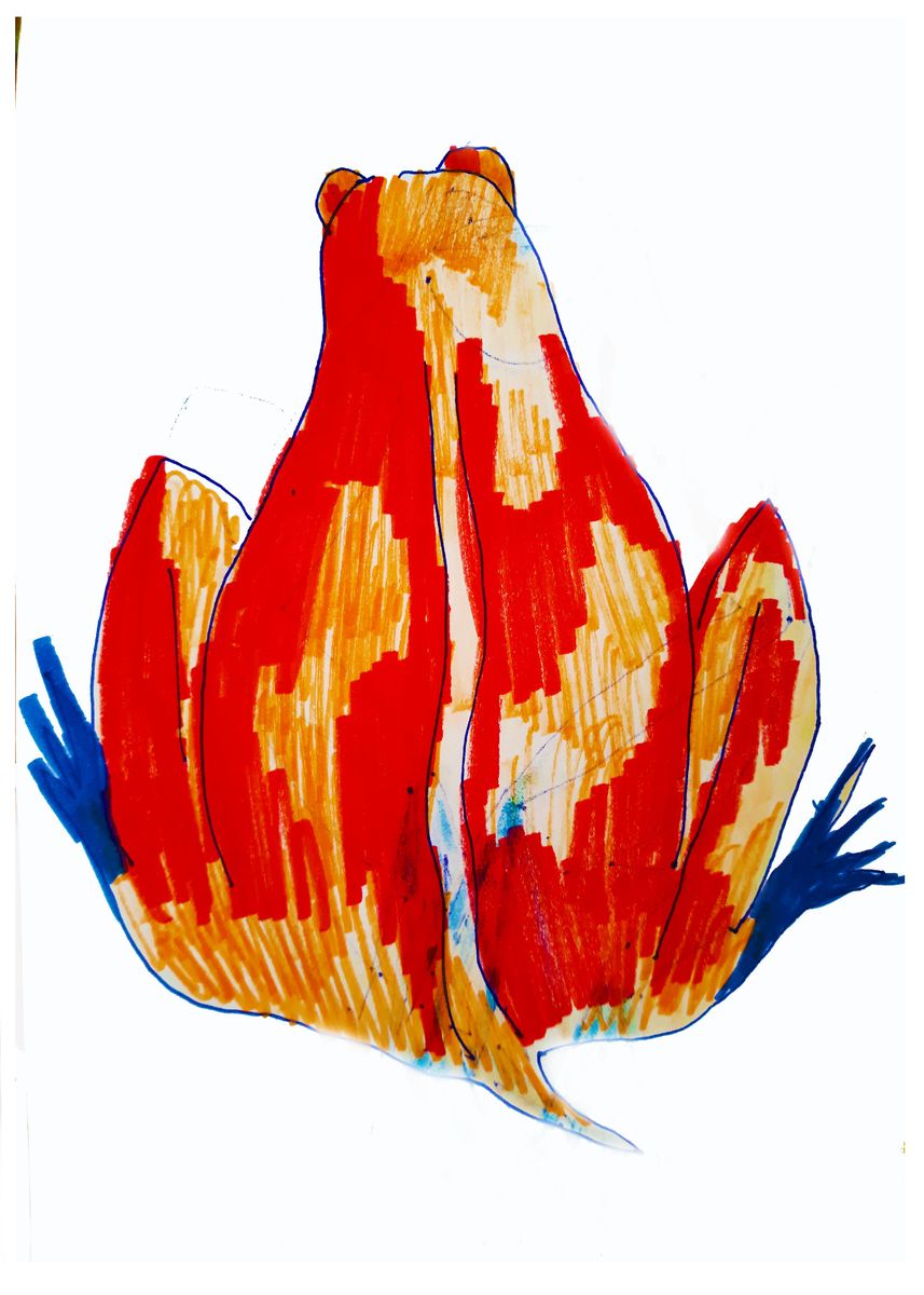 'Back frog' Poster by Edy Art Space | Displate