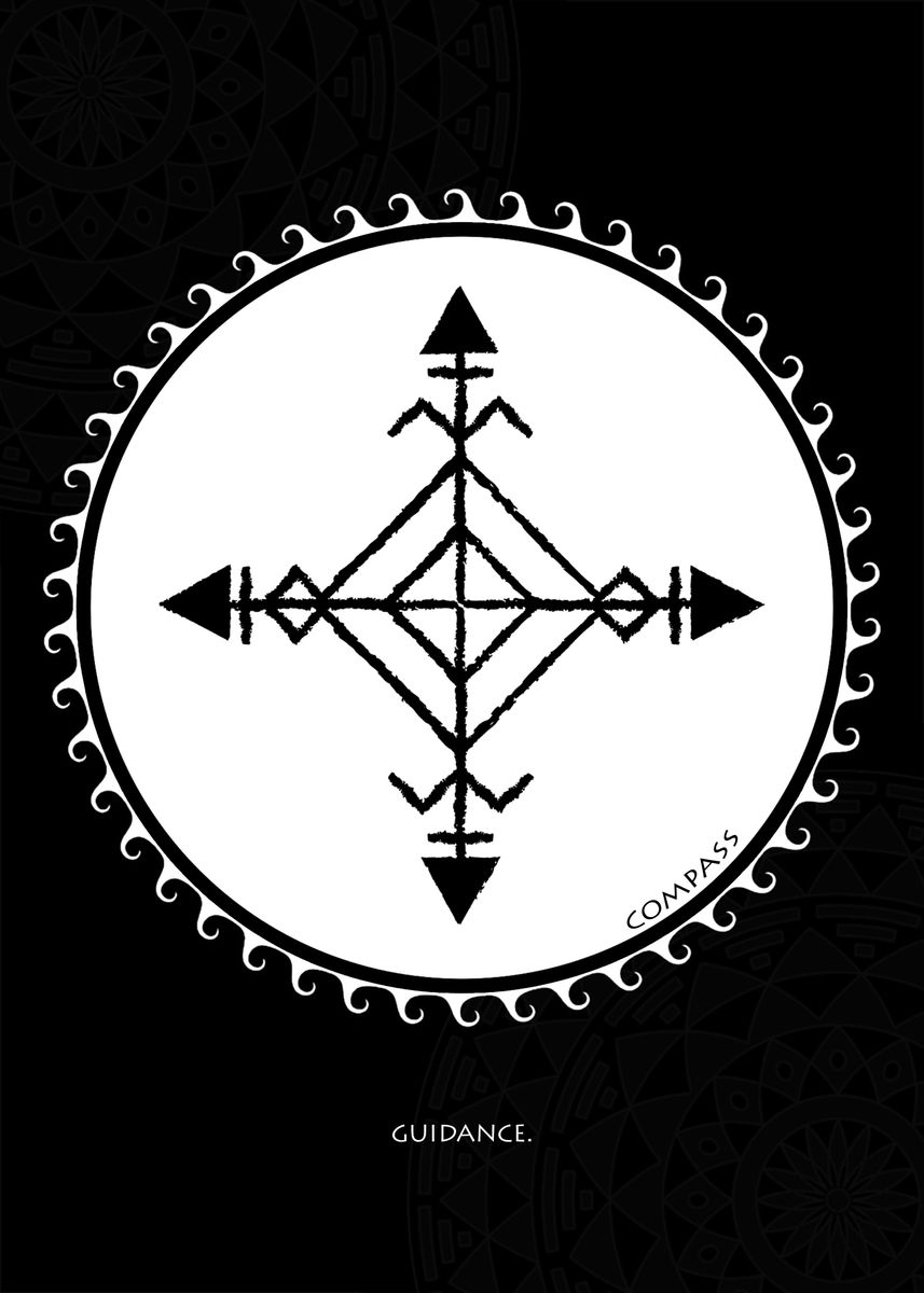 'Compass' Poster, picture, metal print, paint by Gab Fernando | Displate